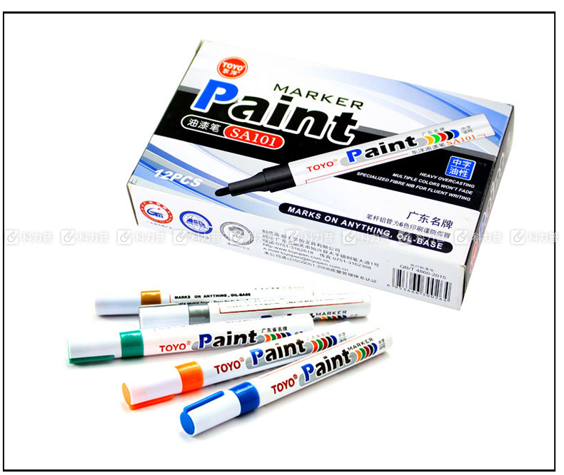 东洋 TOYO 油漆笔 SA-101 2.8mm (红色) 12支/盒-中国中铁网上商城