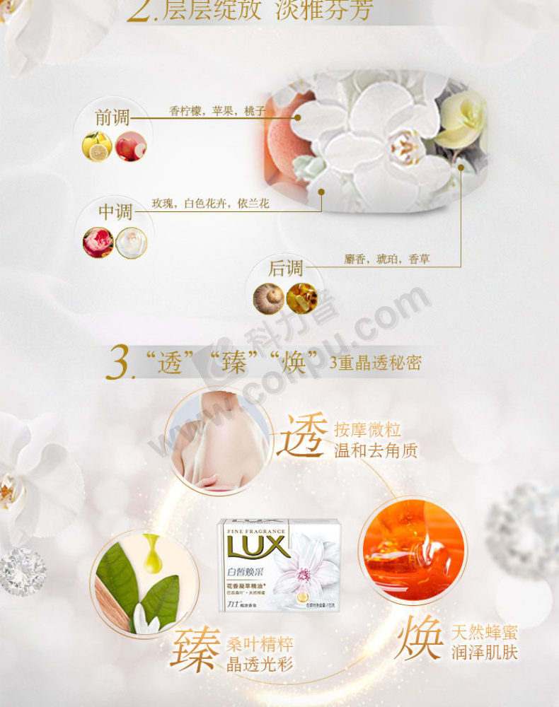 力士 Lux 香皂 115g/块 60块/箱 （白皙焕彩）-融创集采商城