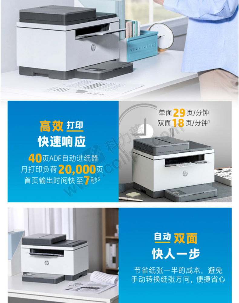 惠普 A4黑白激光一体机 LaserJet MFP M233sdw （打印、复印、扫描）-中国中铁网上商城